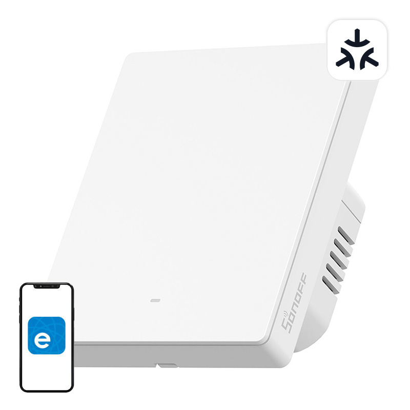 Matter SONOFF M5-1C-80W WiFi smart wall switch (1-channel, for frame ...
